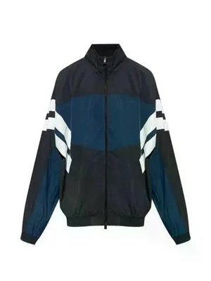 Vetements Colour-block Zip-up Jacket With Striped Sleeves