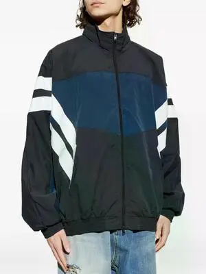 Vetements Colour-block Zip-up Jacket With Striped Sleeves