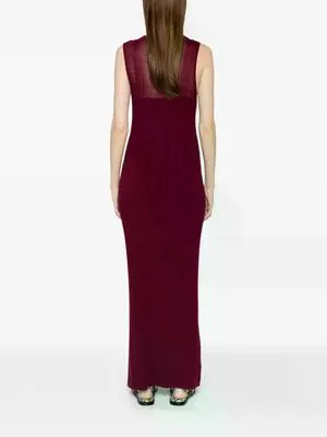 Eric Bompard Ribbed Maxi Dress - Purple