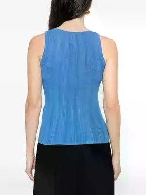 Eric Bompard Ribbed Tank Top - Blue
