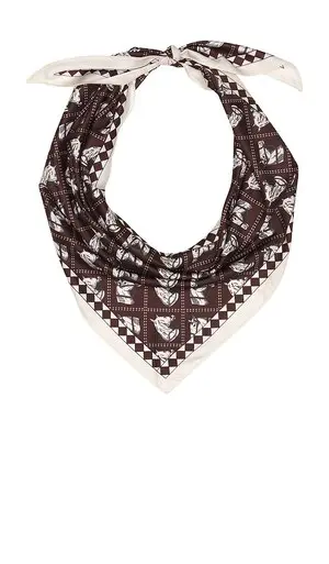 LOVERS AND FRIENDS Maria Triangle Scarf In Brown - Brown Multi