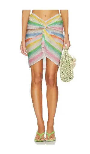 Missoni Mini Skirt In White,green
