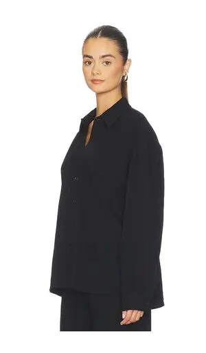EB DENIM Adeline Button Down Shirt In Black