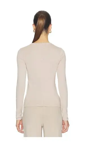 Enza Costa Cotton Long Sleeve Crewneck Tee