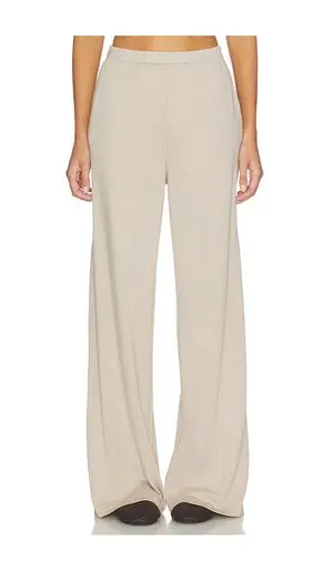 Enza Costa Supima Cotton Soft Everywhere Pant In Beige - Stone