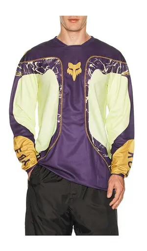 FOX RACING 180 Image Print Jersey In Purple.yellow - Purple & Yellow