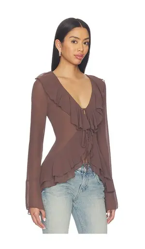 MORE TO COME Alisia Top - Brown