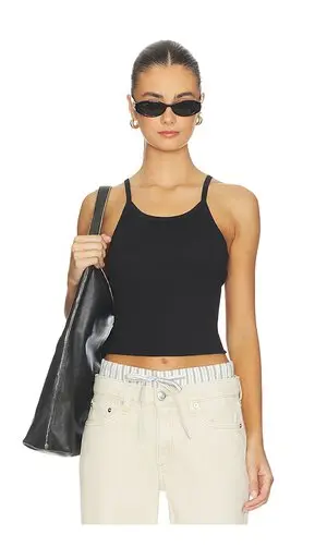 SLVRLAKE Fitted Rib Tank Top - Raven