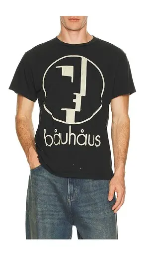 MadeWorn Bauhaus 90's Crew Tee In Black - Coal