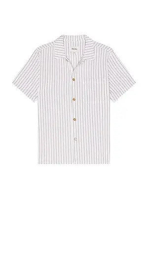 RHYTHM Seersucker Stripe Shirt In White