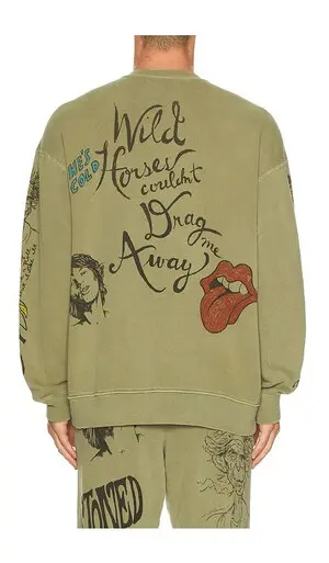 MadeWorn Rolling Stones Sketch Classic Crew Sweatshirt