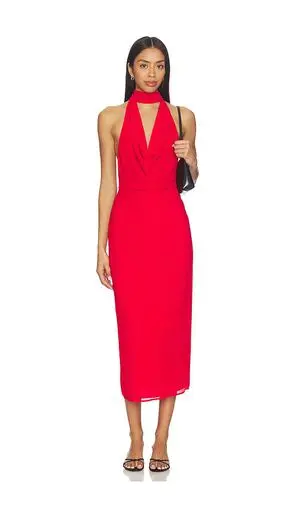 MORE TO COME Halterneck Midi Dress