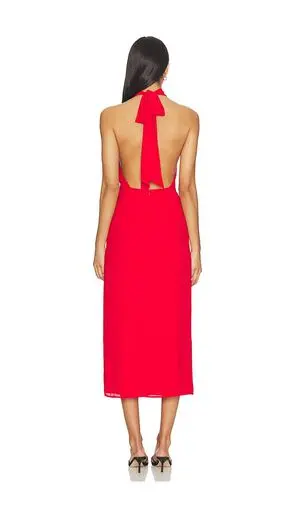 MORE TO COME Halterneck Midi Dress