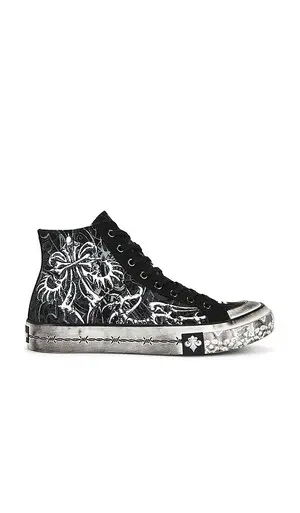 AFFLICTION Skeleton High Top Sneakers - Black