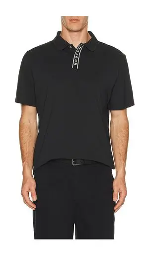 MALBON Block Placket Polo - Black