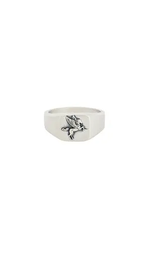 SERGE DENIMES Pegasus Ring In Metallic - Silver