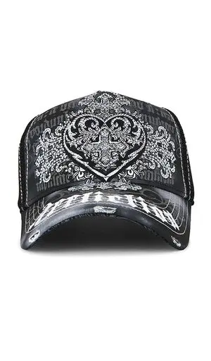 AFFLICTION Ink Hat In Black - Black Potassium Spray