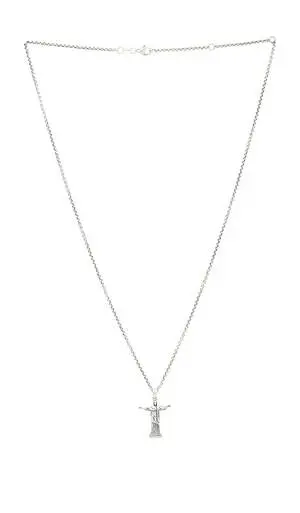 SERGE DENIMES Redeemer Necklace In Metallic - Silver