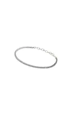SERGE DENIMES Square Spiga Bracelet In Metallic - Silver