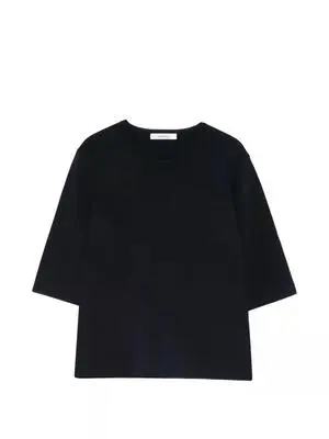 Max Mara Round-neck Short-sleeve Top - Blue