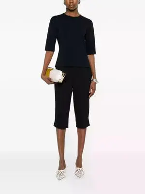 Max Mara Round-neck Short-sleeve Top - Blue