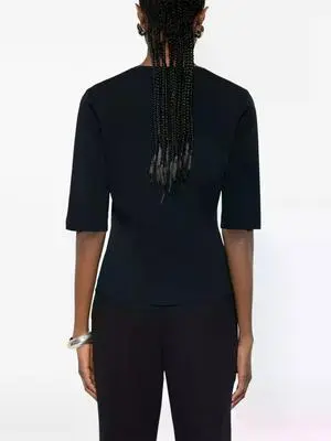 Max Mara Round-neck Short-sleeve Top - Blue