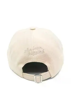 Maison Kitsuné Fox Head Baseball Cap - Neutrals