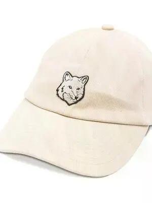 Maison Kitsuné Fox Head Baseball Cap - Neutrals