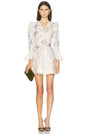 Zimmermann Luna Plunge Mini Dress