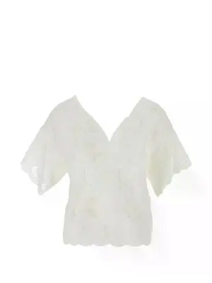 MERCI V-neck Floral Blouse