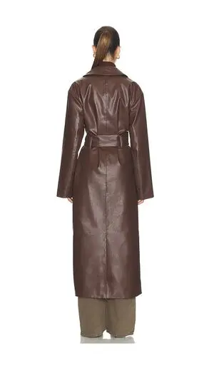 ALL THE WAYS Carey Faux Leather Trench