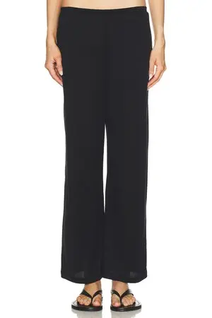 TOTEME Cotton Silk Pj Pant - Black