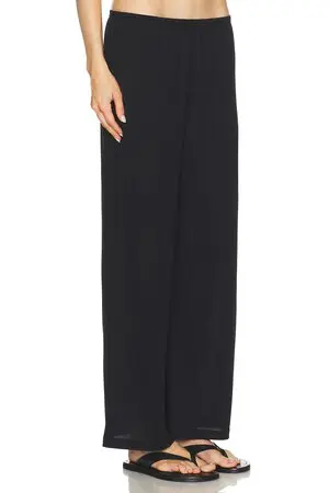 TOTEME Cotton Silk Pj Pant - Black