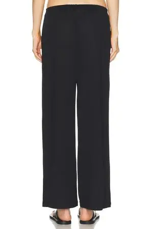 TOTEME Cotton Silk Pj Pant - Black