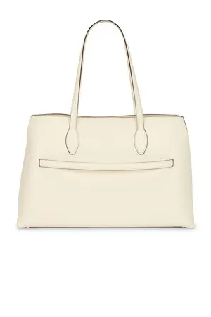 TOTEME Grained Leather Lounge Tote Bag - Milk