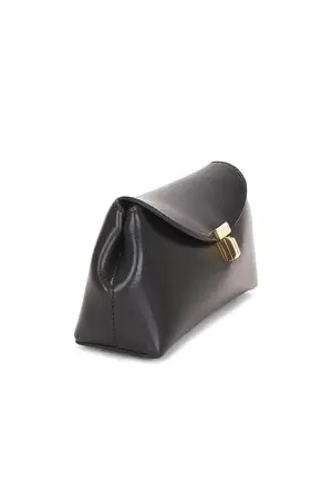 TOTEME Mini T-lock Leather Clutch - Black