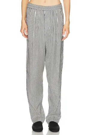 TOM FORD Striped Silk Pyjama Pant In Black,white