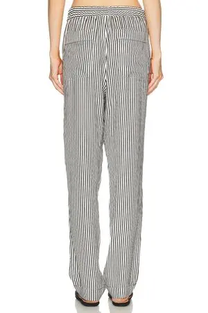 TOM FORD Striped Silk Pyjama Pant In Black,white