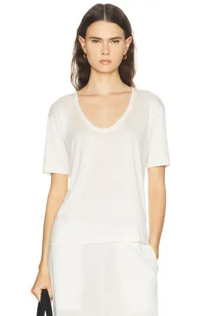 TOTEME Cotton Silk Tee - Off White