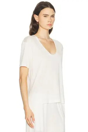 TOTEME Cotton Silk Tee - Off White