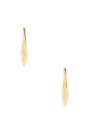 Saint Laurent Bo Creole Plate Earrings - Dore