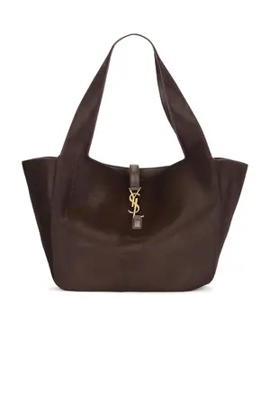 Saint Laurent Bea Tote Bag In Brown - Moka