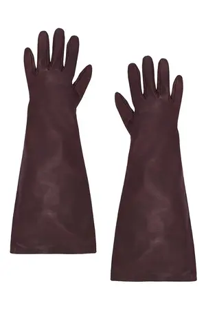 Saint Laurent Long Gloves - Bordeaux