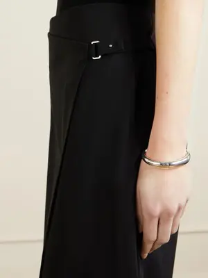 ST. AGNI Wool Midi Wrap Skirt