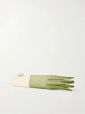 Jacquemus Poireau Textured-leather Clutch