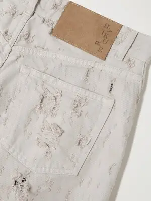 HAIKURE Bethany Destroy Distressed Wide-leg Jeans