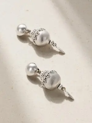SUSAN CAPLAN Monet -plated Clip Earrings - Silver