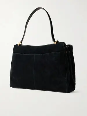 Balenciaga Rodeo Suede Shoulder Bag - Black