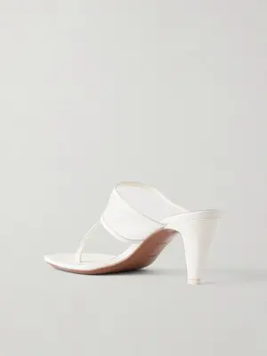 NEOUS Vena 65 Leather-trimmed Mesh Sandals - Neutrals