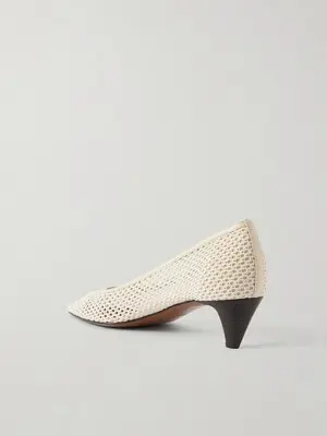 NEOUS Fera Woven Pumps With Leather Trim